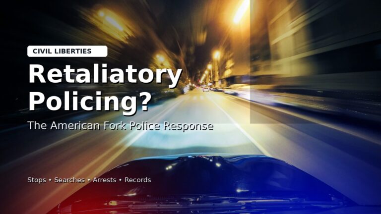 Why The American Fork Police Response Looks Like Retaliatory Policing ...
